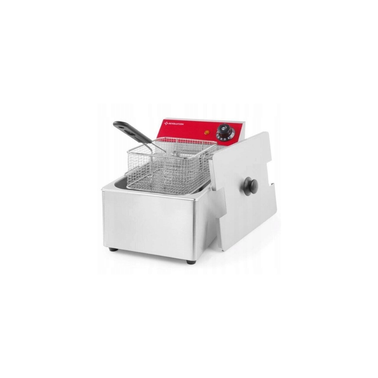 Friteuza electrica profesionala 8 lt, REVOLUTION by Hendi, 3500 W, termostat reglabil, 265x430x ...