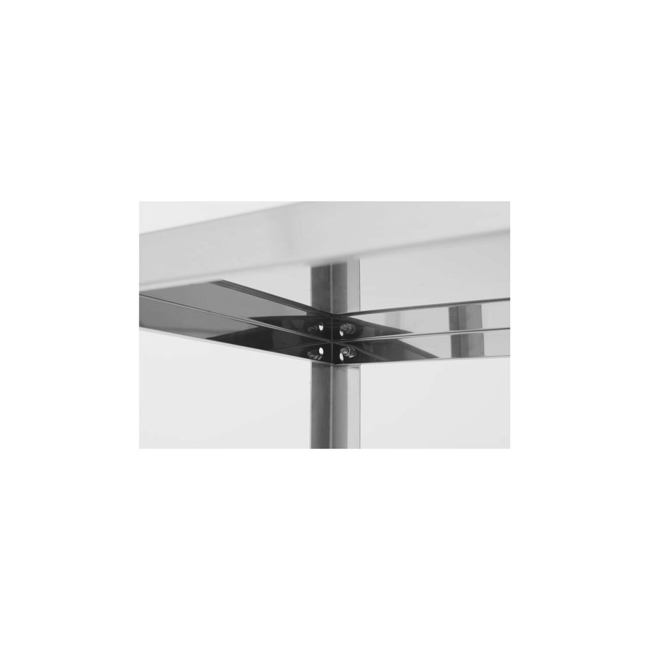 Raft metalic pentru depozitare cu 4 polite, sustine 50 kg/polita, Inox ...