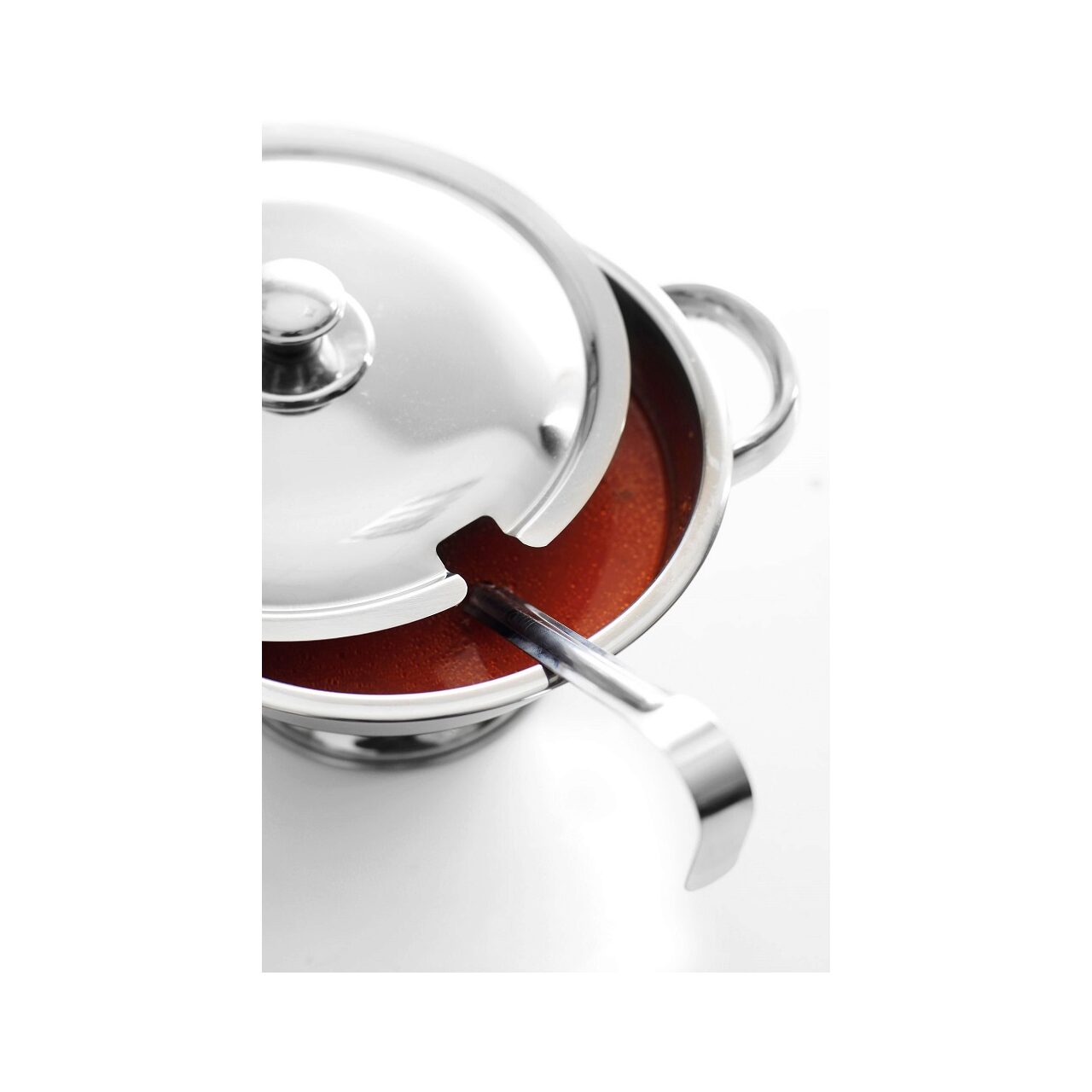 Supiera cu capac si lingura servire, 2.7 lt, inox, Hendi, 27x(H)12 cm ...