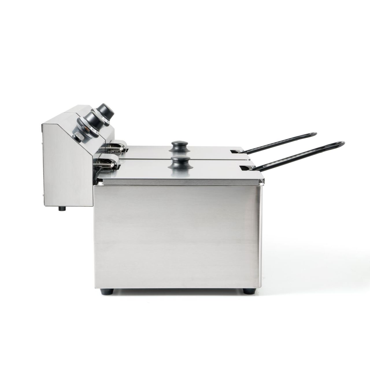 Friteuza electrica profesionala, Hendi Blue Line, 2x8 lt, 2x3500W, termostat 0-190 gr C;550 x ...