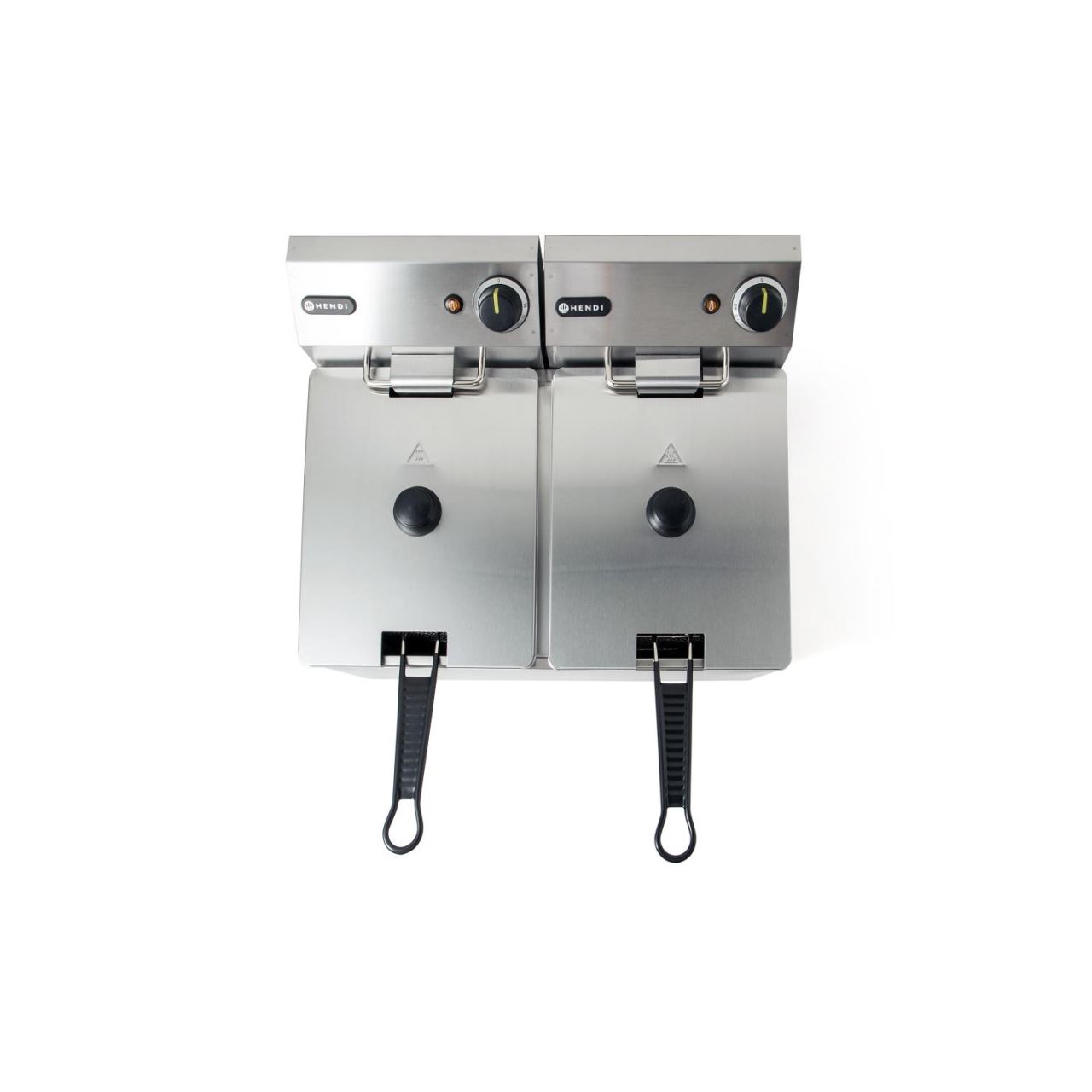 Friteuza electrica profesionala, Hendi Blue Line, 2x8 lt, 2x3500W, termostat 0-190 gr C;550 x ...