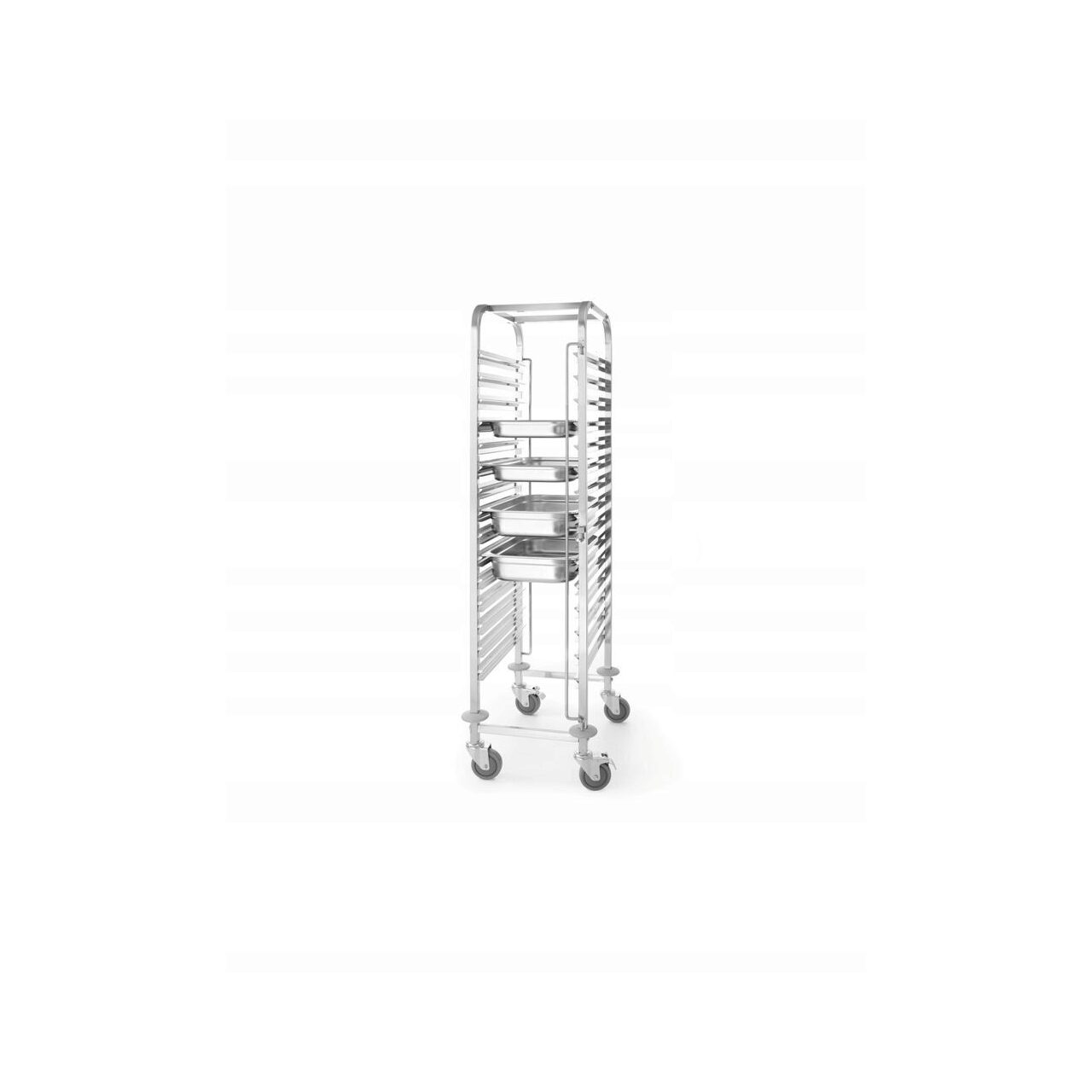 Carucior transport profesional pentru tavi servire Inox HENDI SMART ...