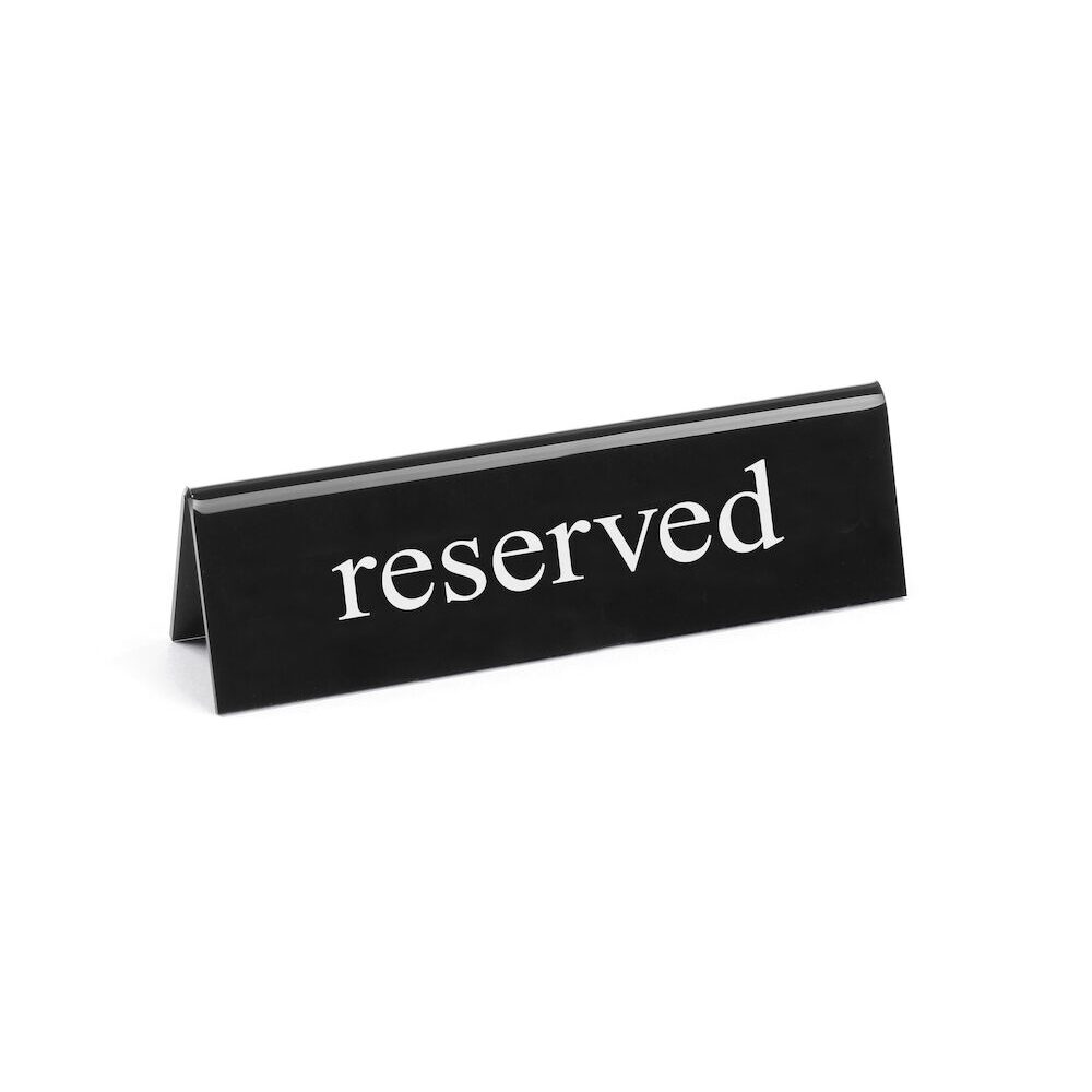 Semn pentru semnalizare masa "RESERVED" , Hendi, 130x35x(H)40 mm ...