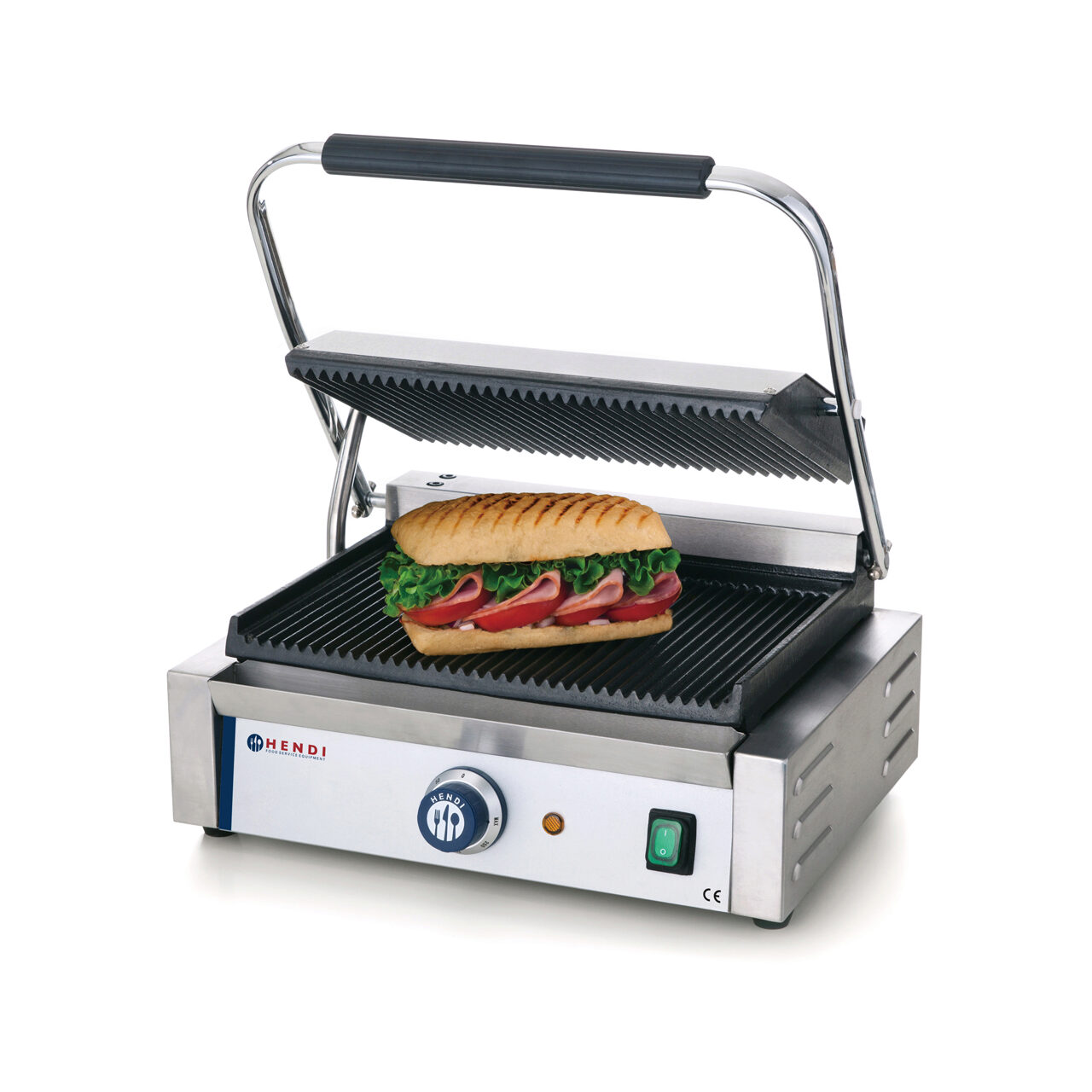 Contact grill Panini, profesional, Hendi, 2200W, partea superioara si ...