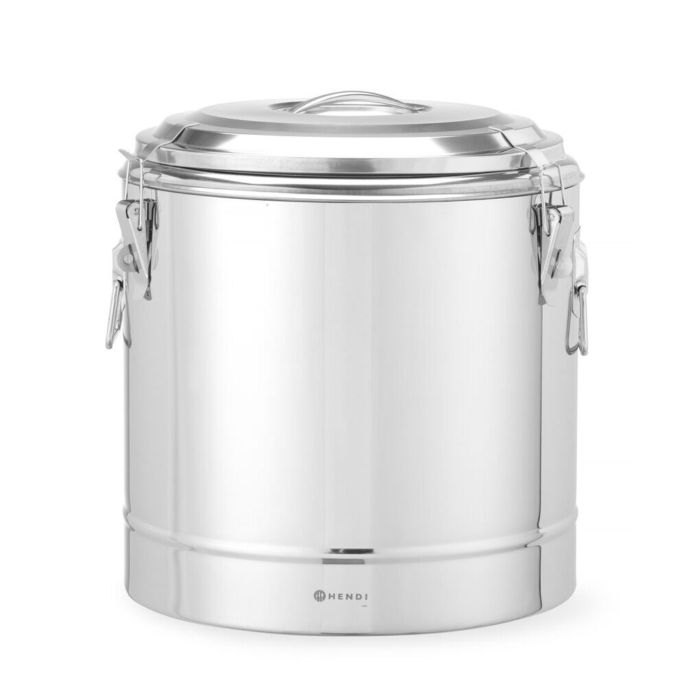 Container transport alimente,31L, inox, HENDI SMART, Ø400x(H)445mm ...