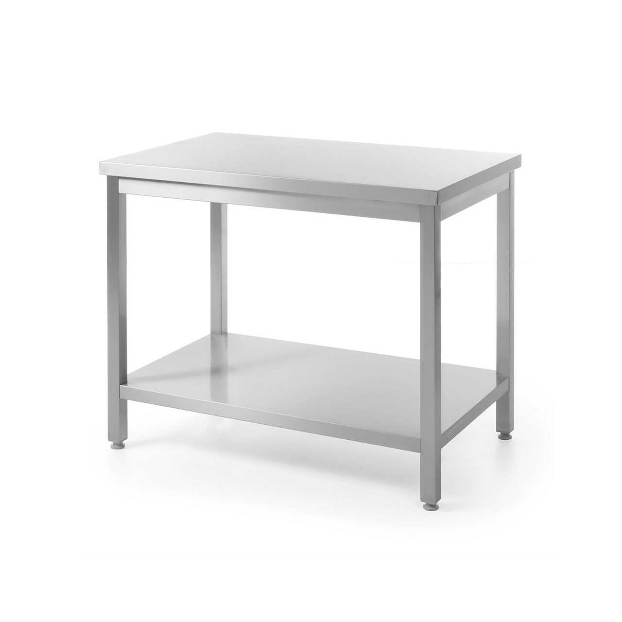 Masa de lucru profesionala, Hendi din inox AISI 430, centrala cu polita ...