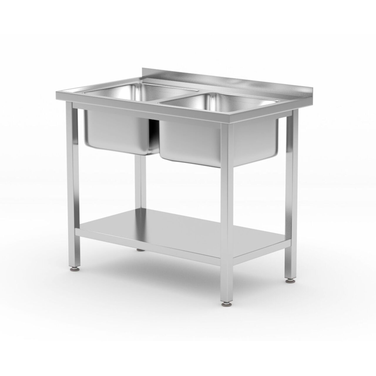 Spalator cu doua chiuvete cu raft HENDI, Budget Line 1000x600x (H ...